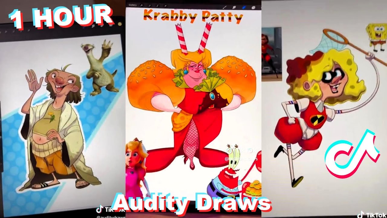 * 1 HOUR * of auditydraws TikTok Videos 2023 | Audity Draws TikTok Art ...