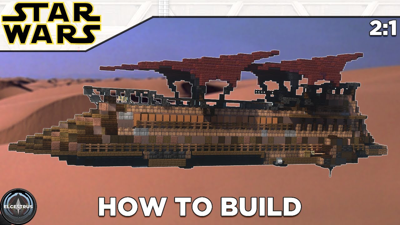 Jabba's sail barge Khetanna | Minecraft Star Wars tutorial - YouTube
