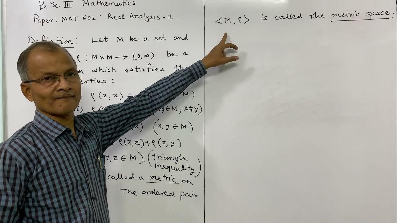 Real Analysis: Metric Spaces. Lect 1. #metricspace #realanalysis - YouTube
