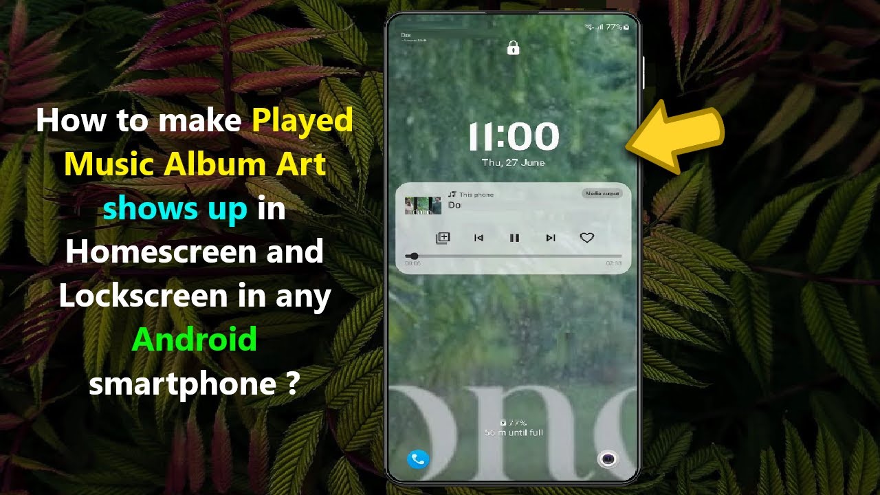 How to make Played Music Album Art shows up in Homescreen and ...