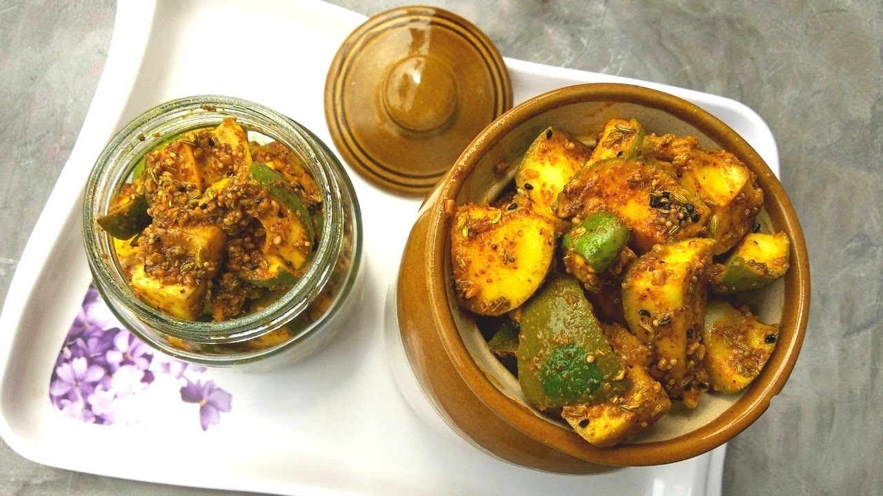 कम तेल से तैयार आचार | चटपटा कच्चे आम का आचार कैसे बनाये | Keri ka ...