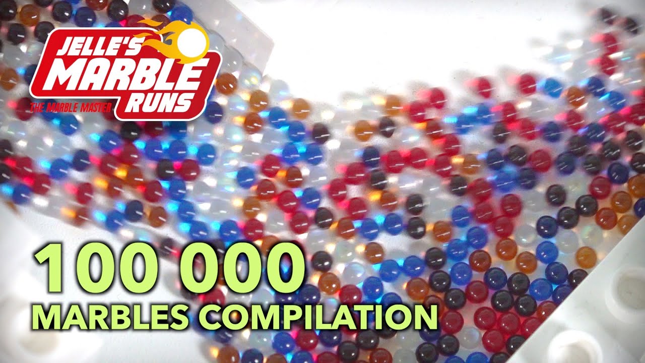 100,000 Mini Marbles though slaloms and funnels! - YouTube