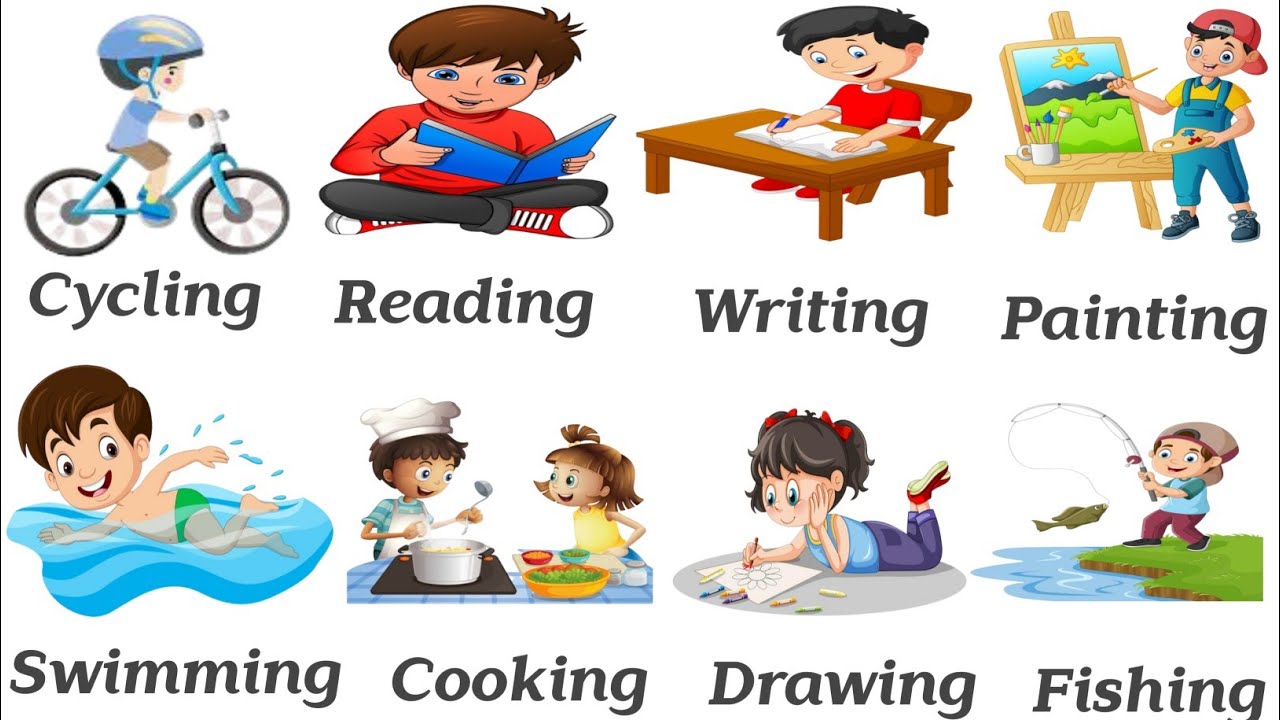 Hobbies Vocabulary |Vocabulary with pictures |Vocabulary for beginners ...