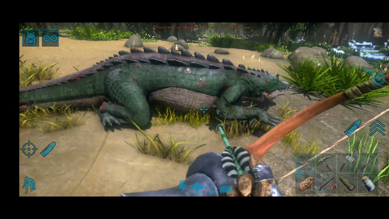 Ark mobile ultimate edition how to tame a kaprosuchus - YouTube