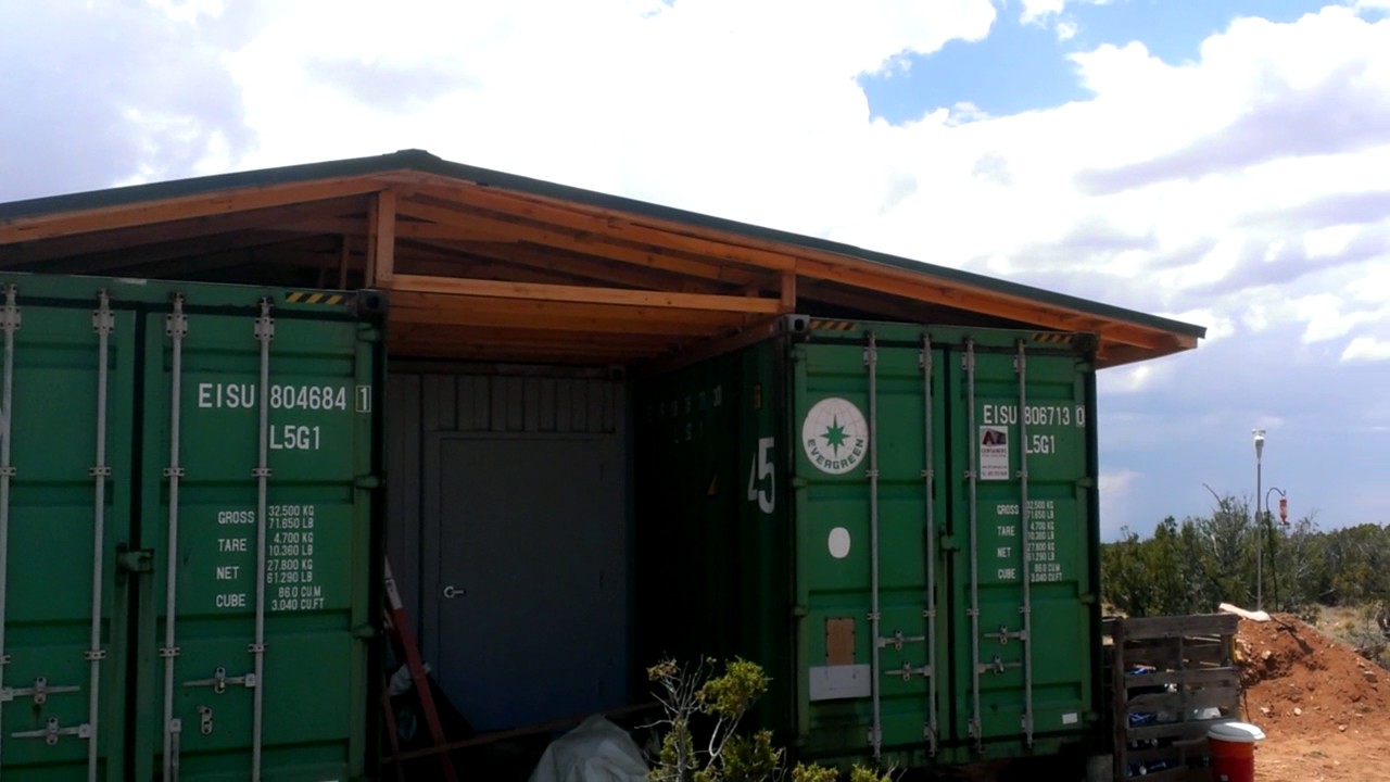 Mt Acres Ranch container home metal roof. - YouTube