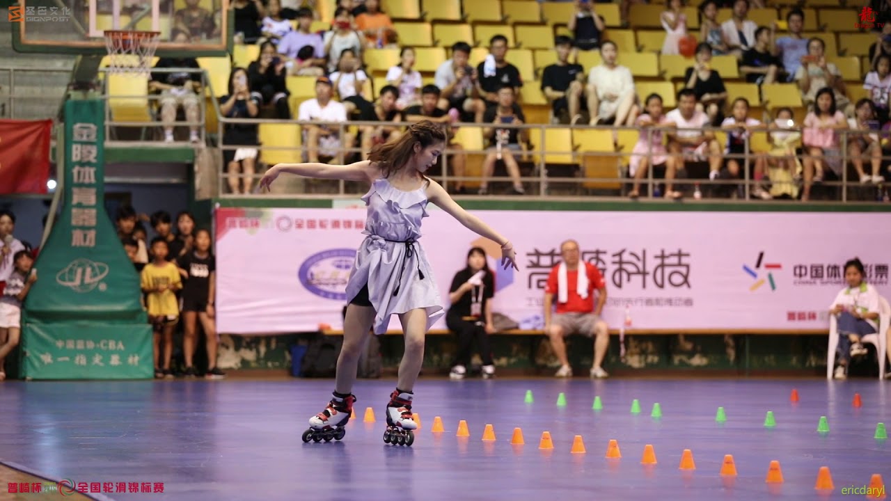 2019 NRG，Senior Female Classic Slalom，1st，Su Fei Qian，2019 丽水 全国轮滑锦标赛 成 ...