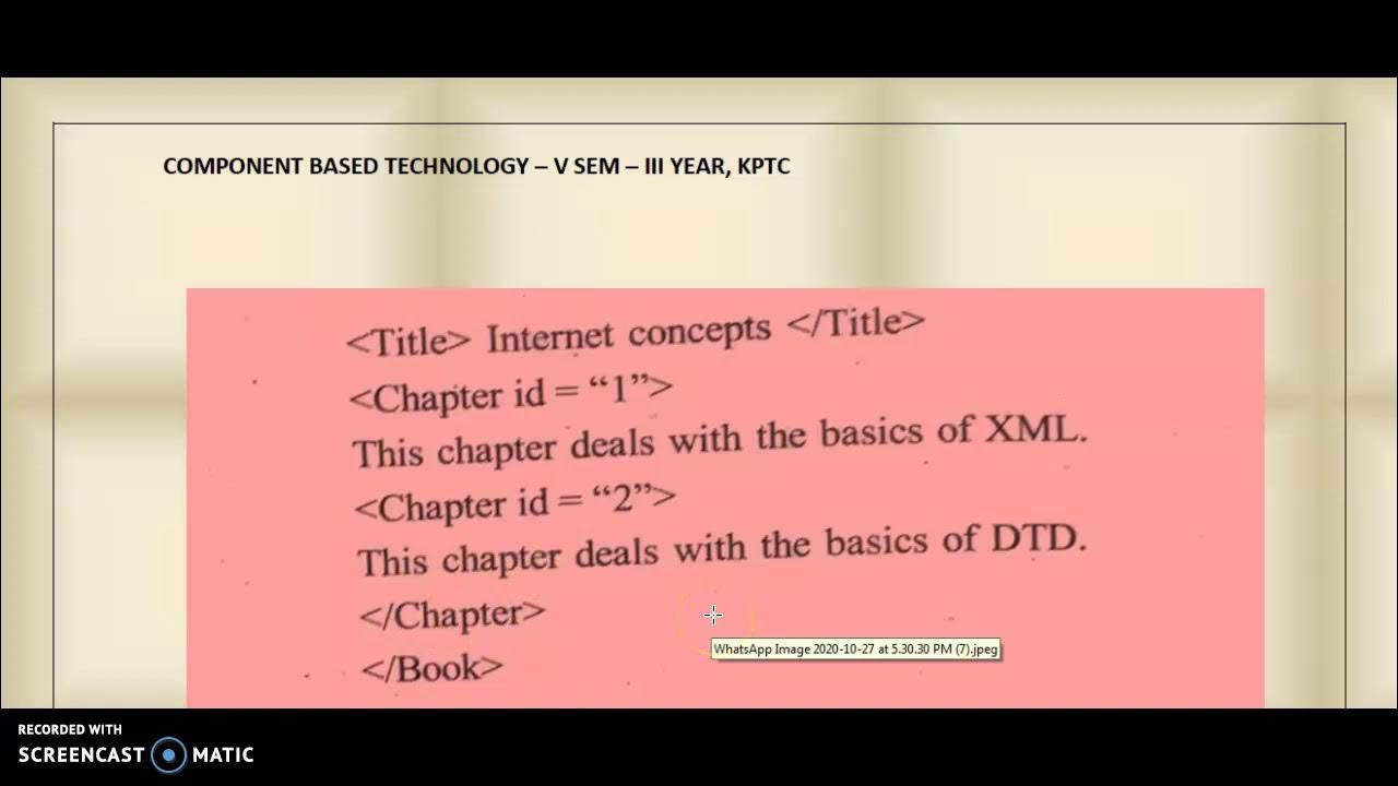 EXAMPLE PROGRAM IN DTD WITH XML DOCUMENT - YouTube