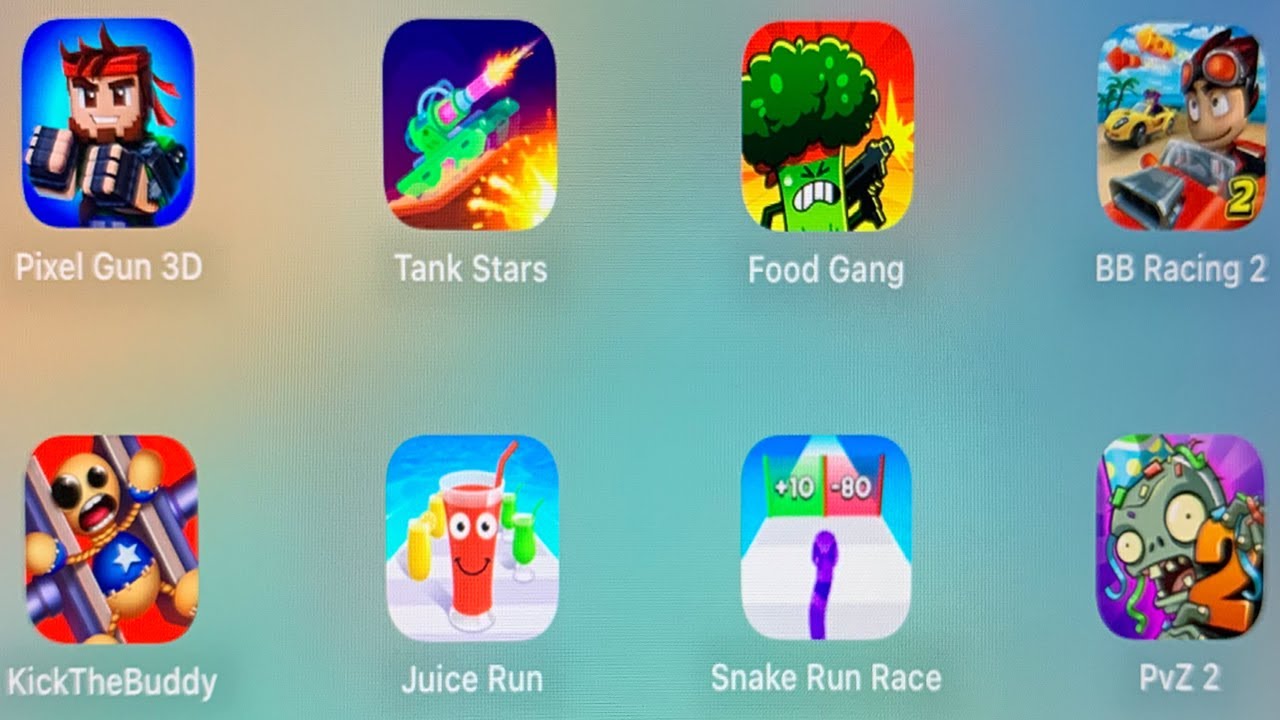 Pixel Gun 3D,Tank Stars,Food Gang,Beach Buggy Racing 2,Kick the Buddy ...