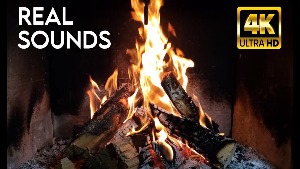 🔥Fireplace with Cracking Fire Sounds for your Sleep [4K UHD] - YouTube