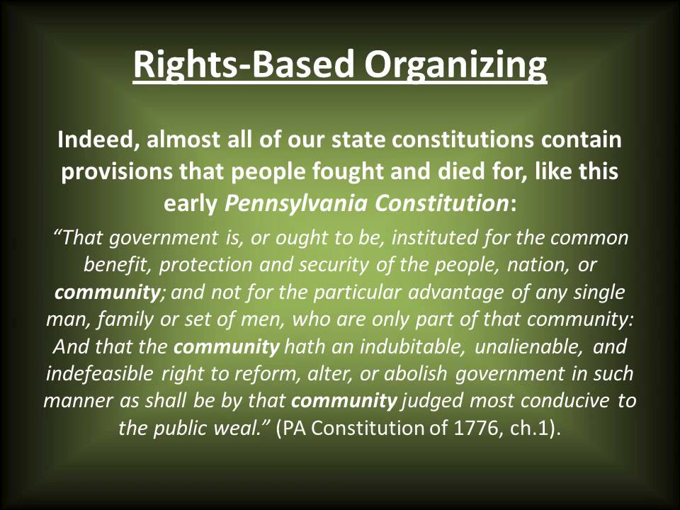 CELDF Community Rights Primer - YouTube