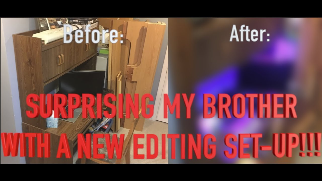 I Surprised my Editor with a Brand-New Editing Set-Up!!! - YouTube