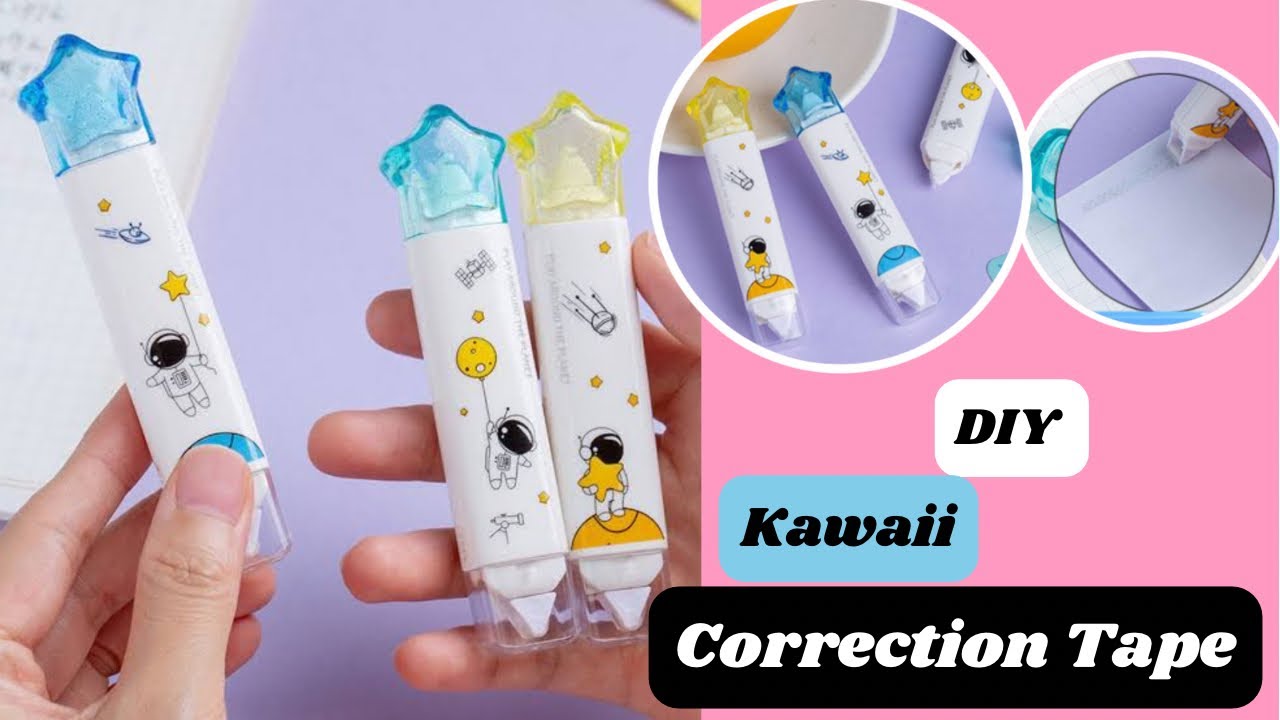 DIY Kawaii Correction Tape / Easy paper crafts / school supplies ...
