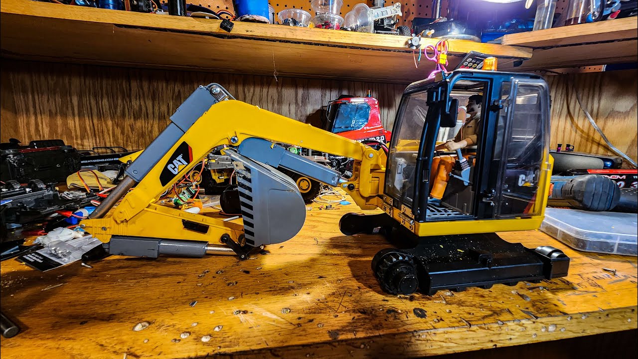 Bruder Cat 02457 Mini Excavator RC Conversion Build Part 1 - YouTube