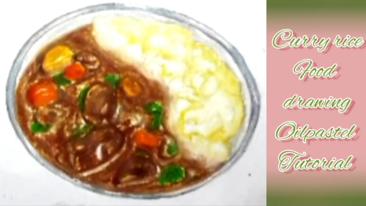 Curry rice oilpastel drawing how to draw #howto #drawing #curryrice # ...