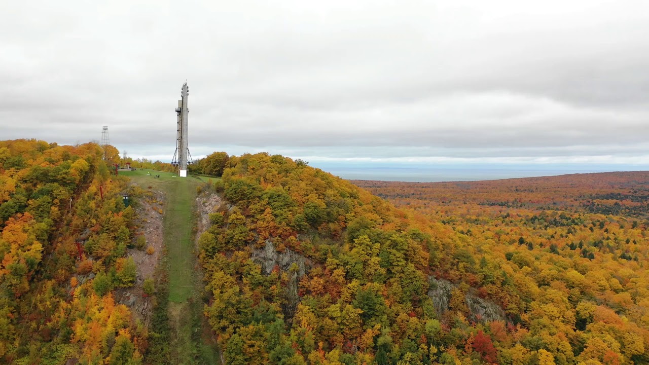 Fall Foliage at Copper Peak Michigan - YouTube