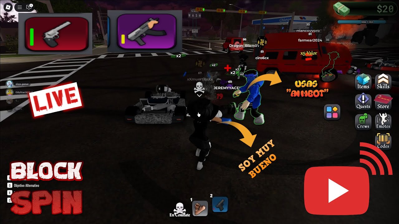 BLOCK SPIN #blockspin #roblox Y😎BLOCK SPIN😁jugando con subs 💀🔥🔥 - YouTube