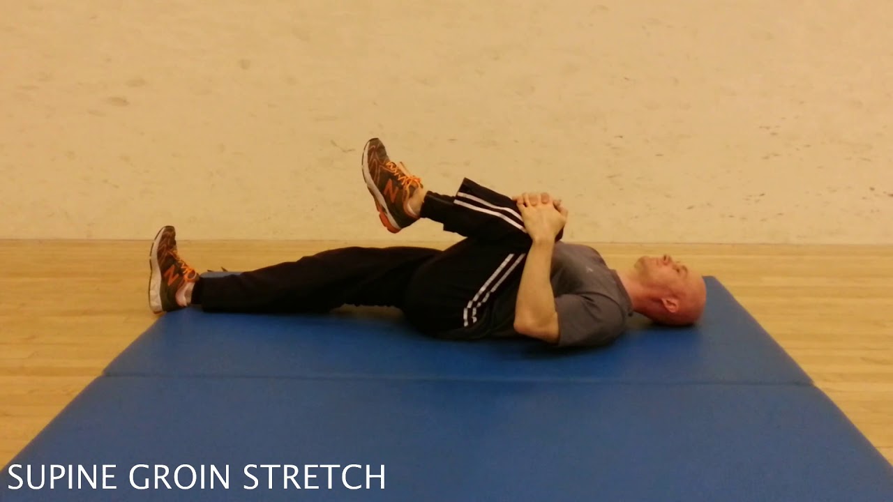 Supine Groin Stretch - YouTube