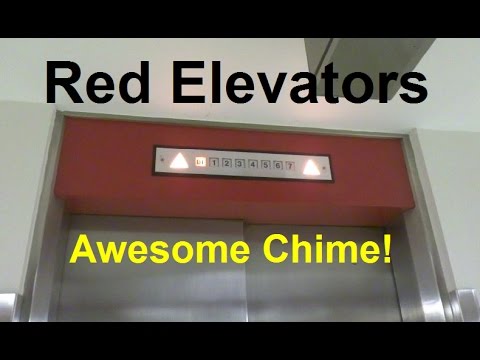 Otis Elevonic 401 Traction Red Elevators at Texas Childen's Hospital in ...