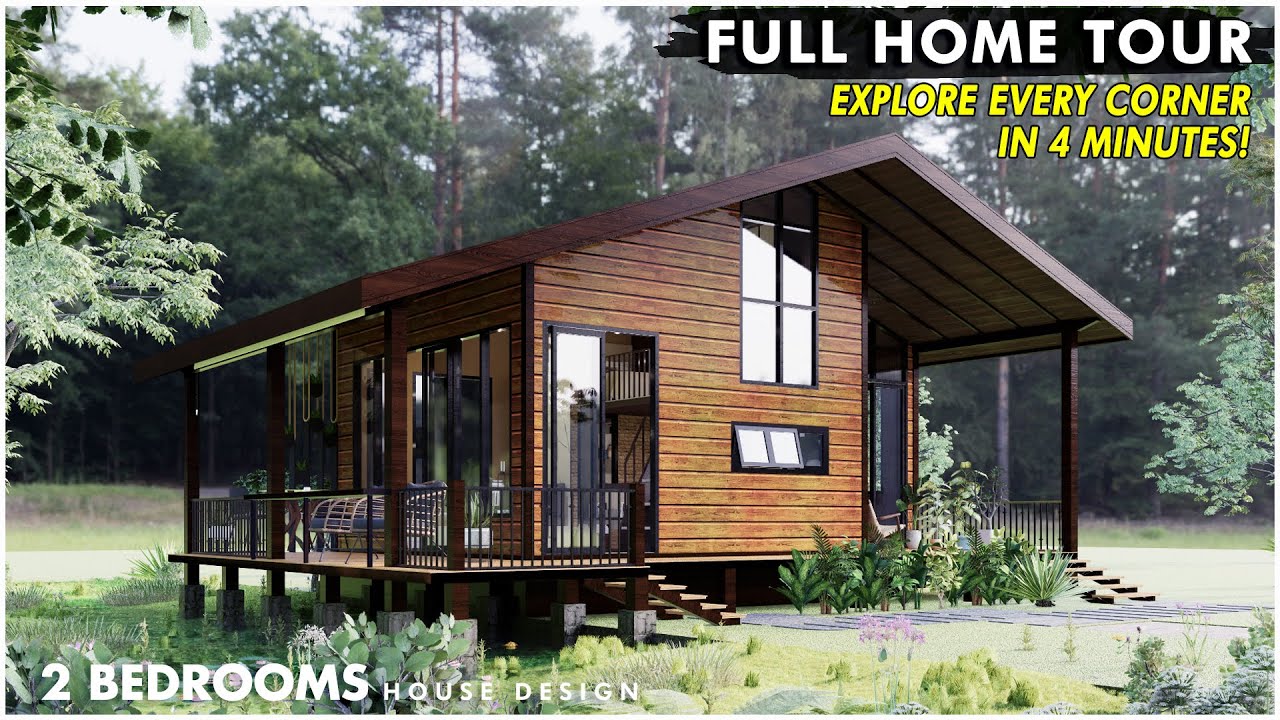 Stunning Small House Design | 16'x26' (5x8m) with 2 Bedrooms - YouTube