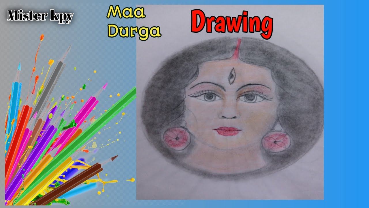 Durga ma drawing | Color pencil drawing |#Mister kpy #pencil - YouTube
