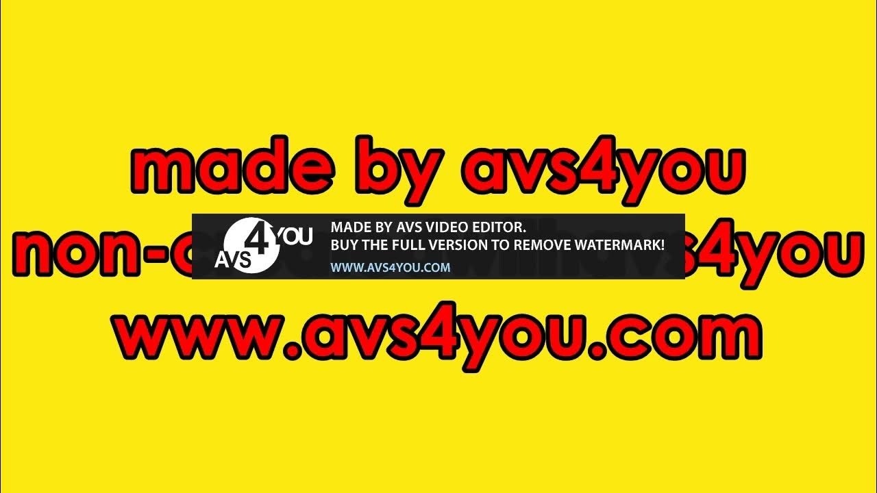 avs4you WaterMark On Yellow Screen (Use To Free) (You Are Allowed To Use This WaterMark Of AVS ...