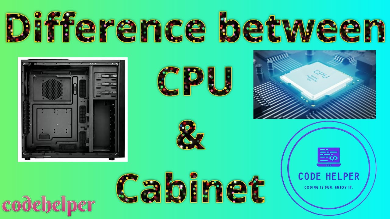 Difference between CPU & Cabinet..... #cpu #cabinet #computer # ...