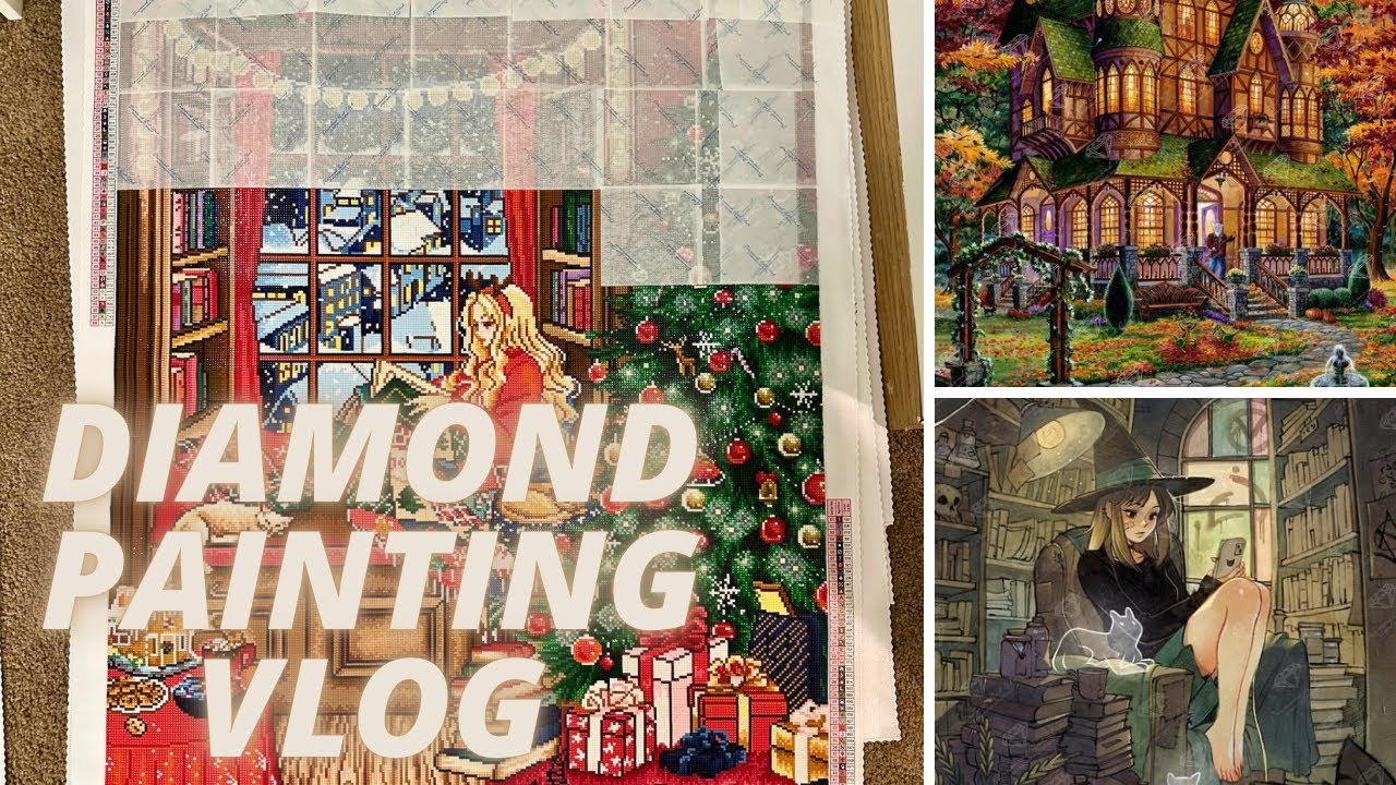 my first impression of the NEW frosted diamond | diamond painting vlog ...