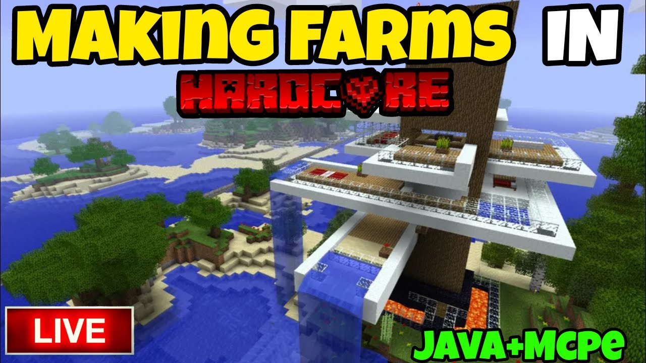 Finishing My New Farms in Hardcore | Live Minecraft Hardcore - YouTube