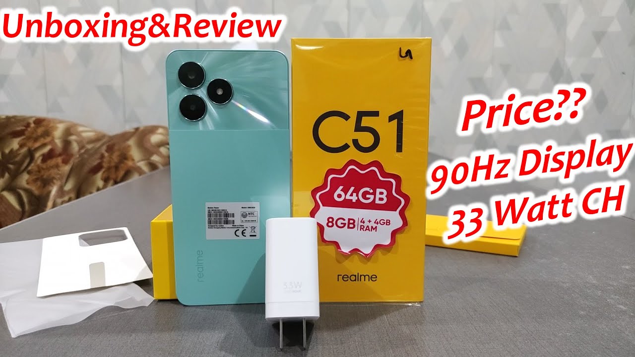 realme C51 Unboxing and Review | Rs 28000 - Only 50MP Camera + 33W Fast ...