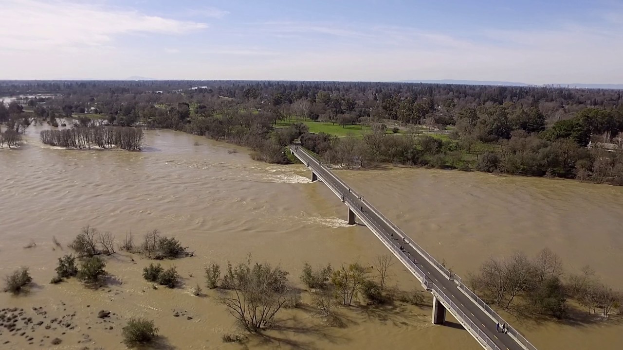 American River at Arden Bridge - YouTube