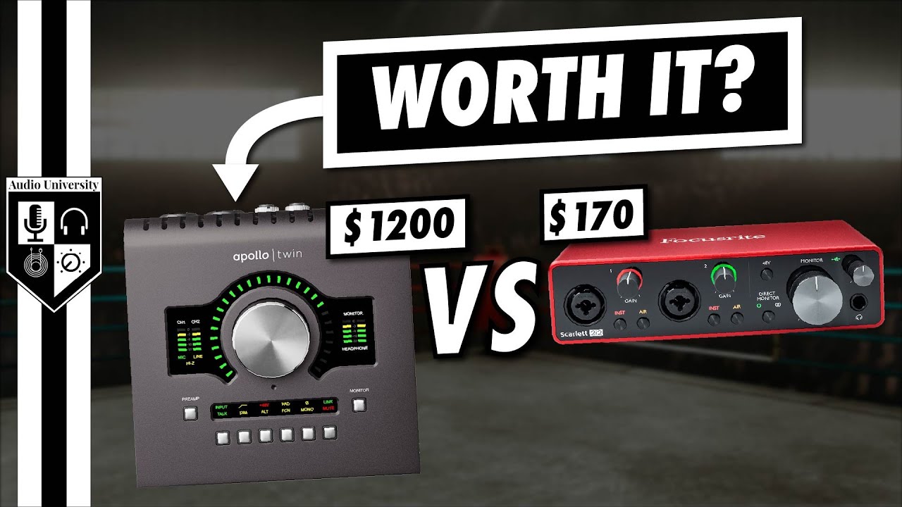 Cheap Vs Expensive Audio Interfaces Focusrite Scarlett Vs Universal