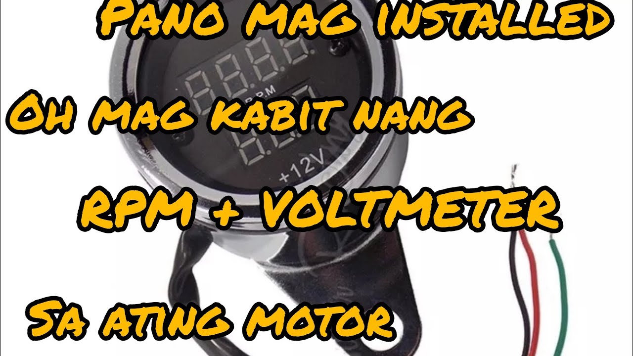 How to installed Rpm + Voltmeter sa Ating Motor. - YouTube