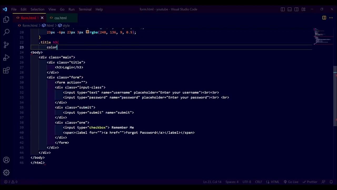 how to create login page in html || login page in html css #shorts # ...