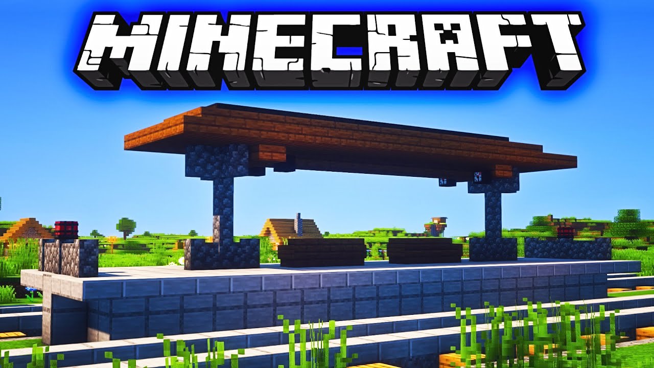 Minecraft Timelapse: 🚂 Train Station | #Shorts - YouTube