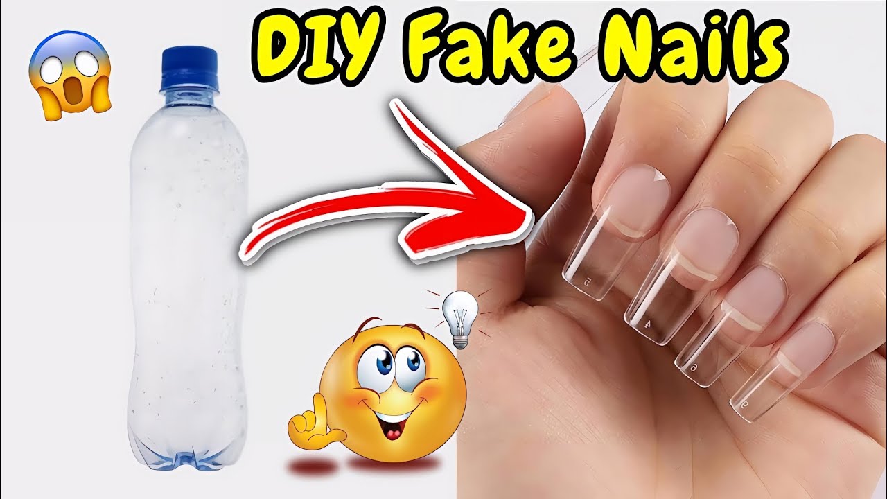 How To Make Fake NAILS at Home |DIY Fake Nails |Plastic bottle Hack ...