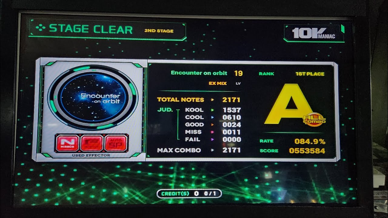 [RTU] EZ2AC 10K Encounter on orbit (EX) [19] 풀콤보 - YouTube