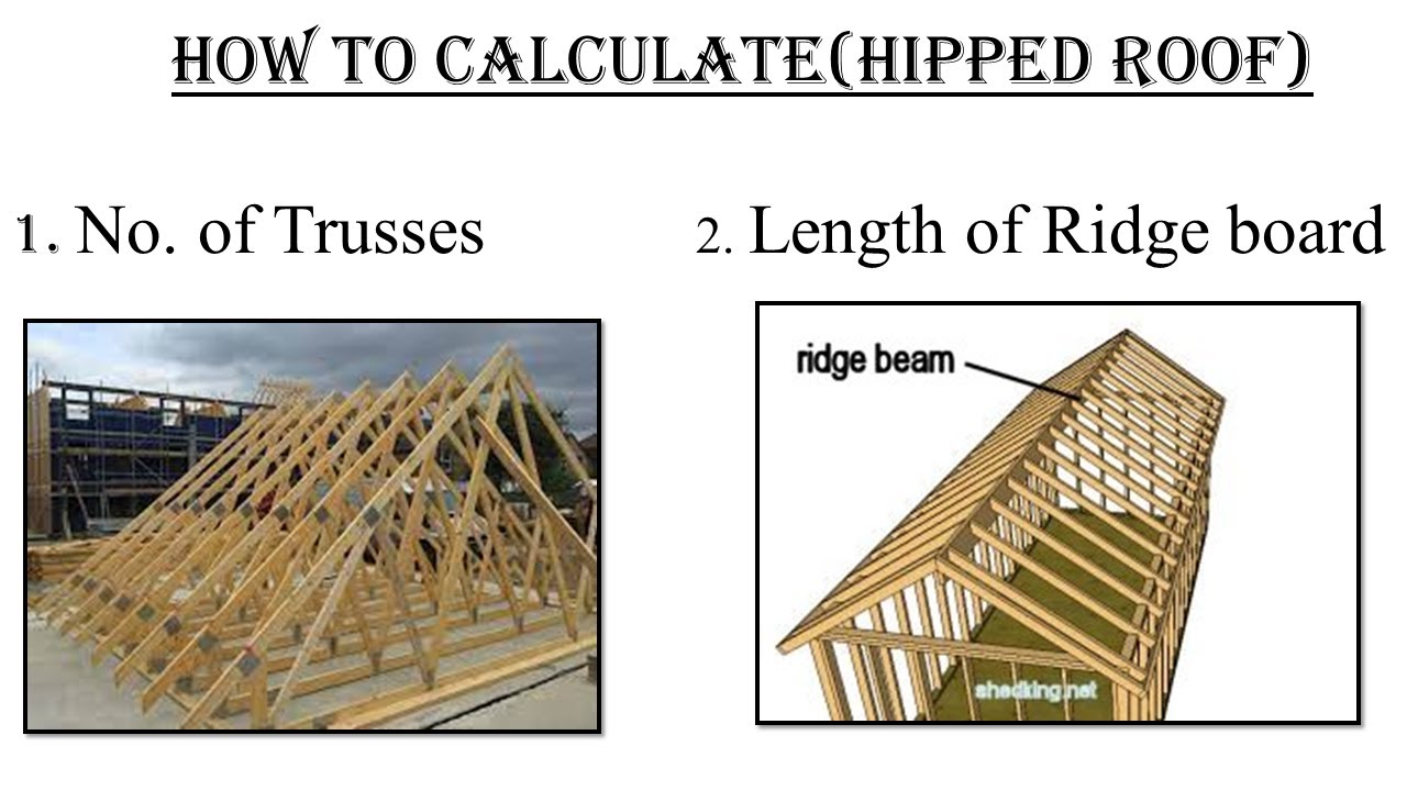How to calculate the number of trusses in a hipped roof #takingoff # ...