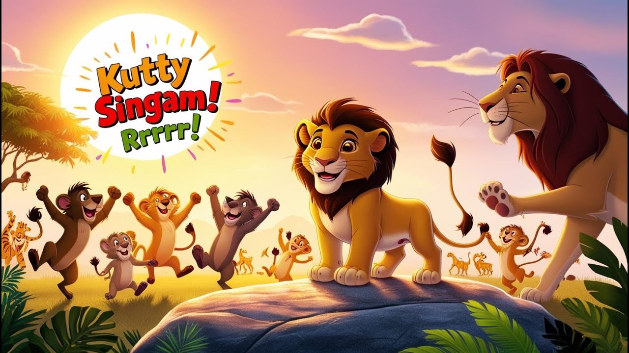 Kutty Singam 🦁 | Tamil Kids Song | Fun & Energetic Jungle Rhyme | Jaanu ...