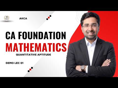 QUANTITATIVE APTITUDE DAY 03 | CA FOUNDATION SEP 2026 & JAN 2027 | by AMAN SIR | NEW BATCHES
