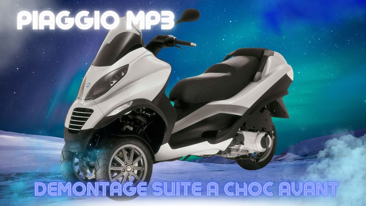PIAGGIO MP3 Démontage et contrôle suite à léger choc avant. - YouTube