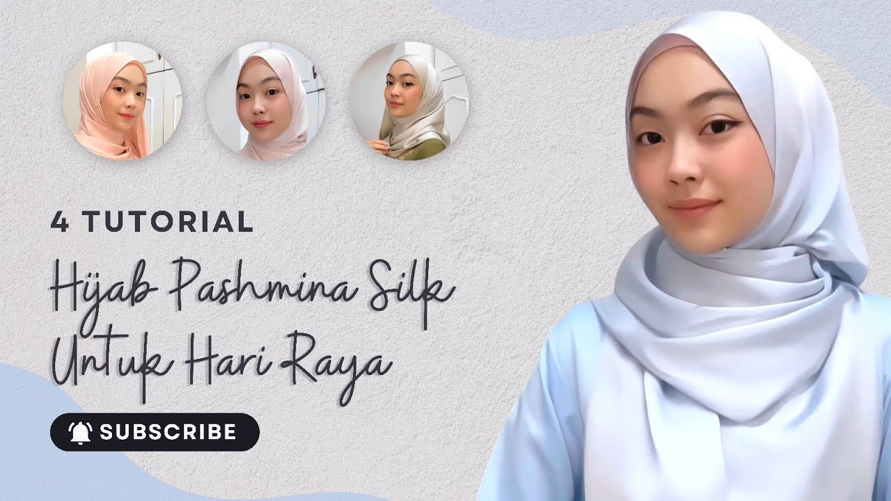 4 Tutorial Hijab Pashmina Silk Buat Lebaran, Kondangan, Bukber dan ...