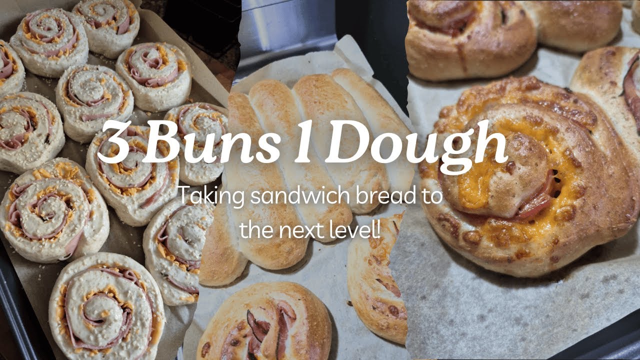 3 buns 1 dough - the versatility of sandwich bread - YouTube
