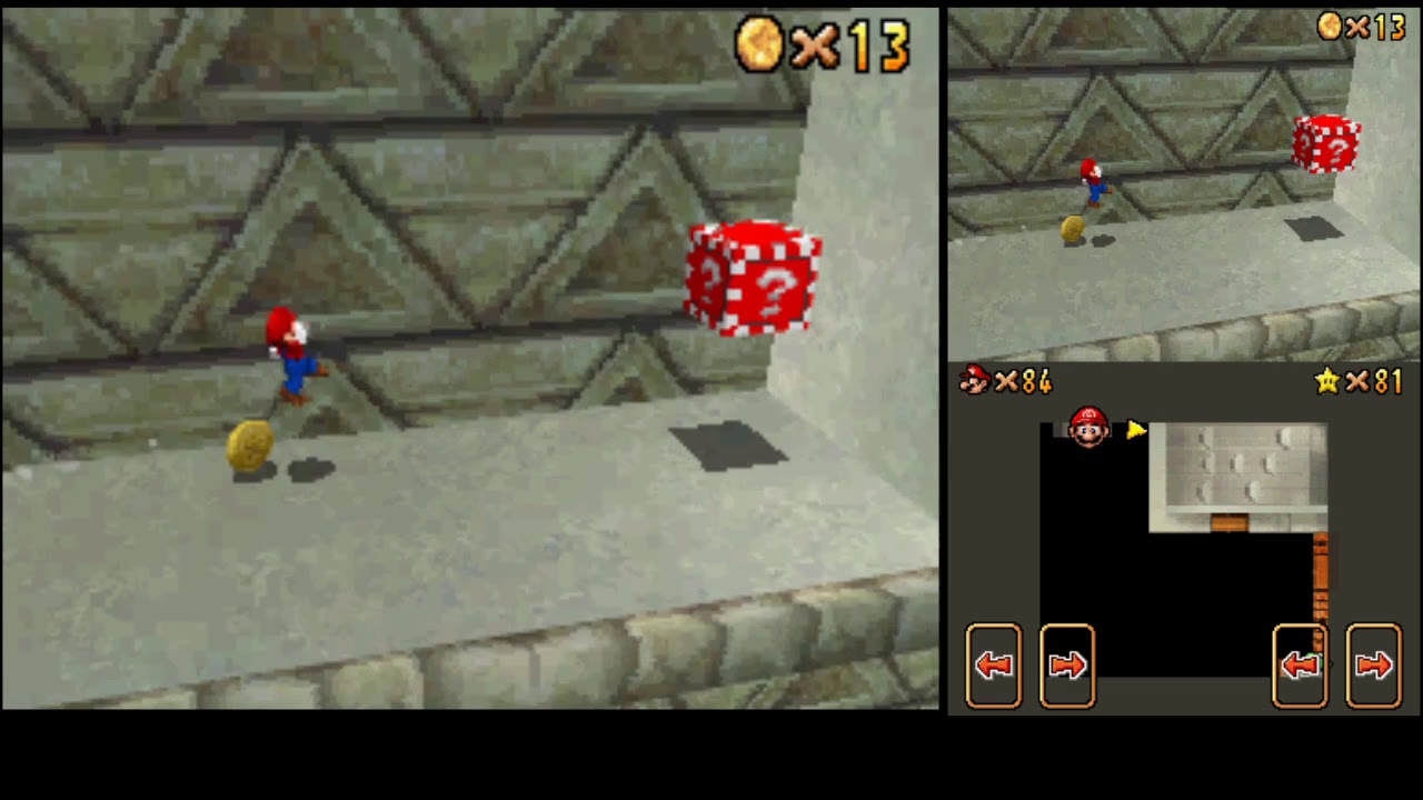 [SM64DS] The Secret under the Moat Switch Star 19.64 Mario - YouTube