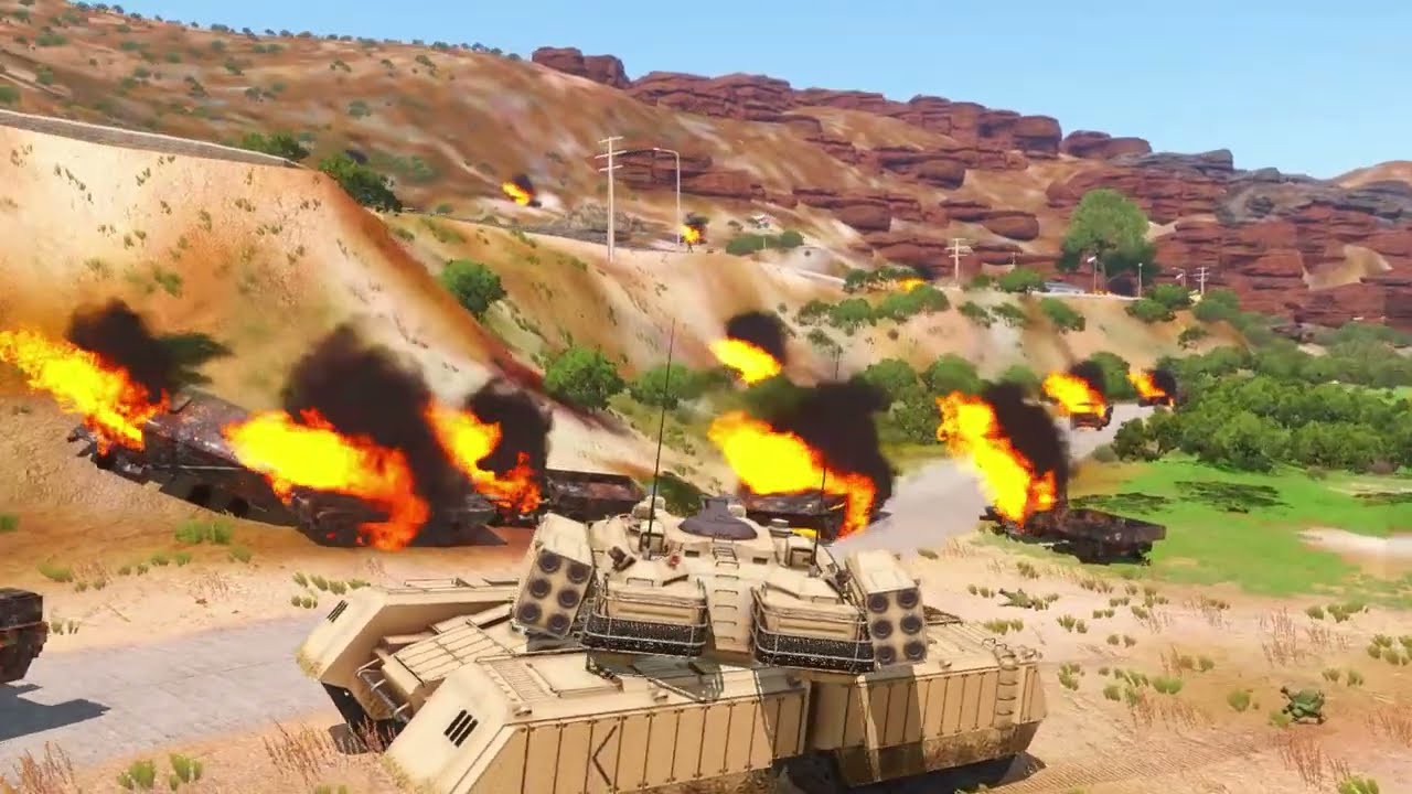 Hard to believe! The US giant tank easily destroys thousands of Russian ...