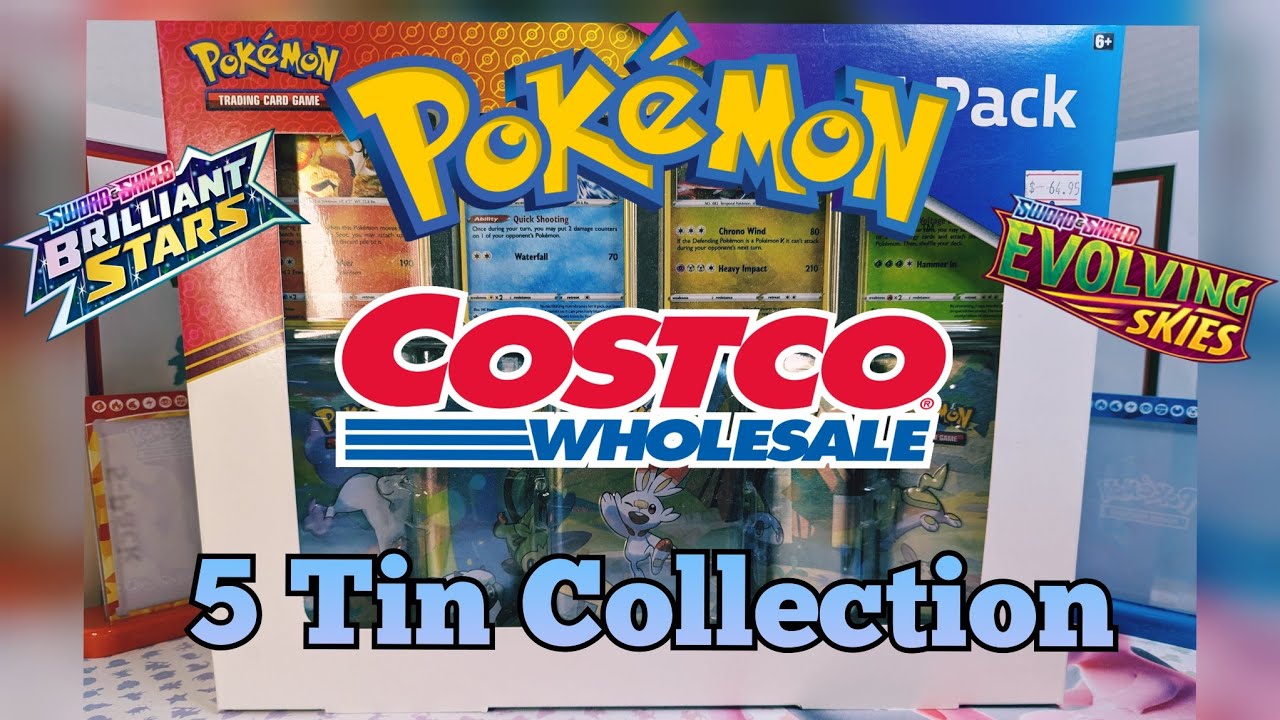 I FOUND IT AGAIN! Pokémon Costco 5 Pack Tin Unboxing! Evolving Skies ...