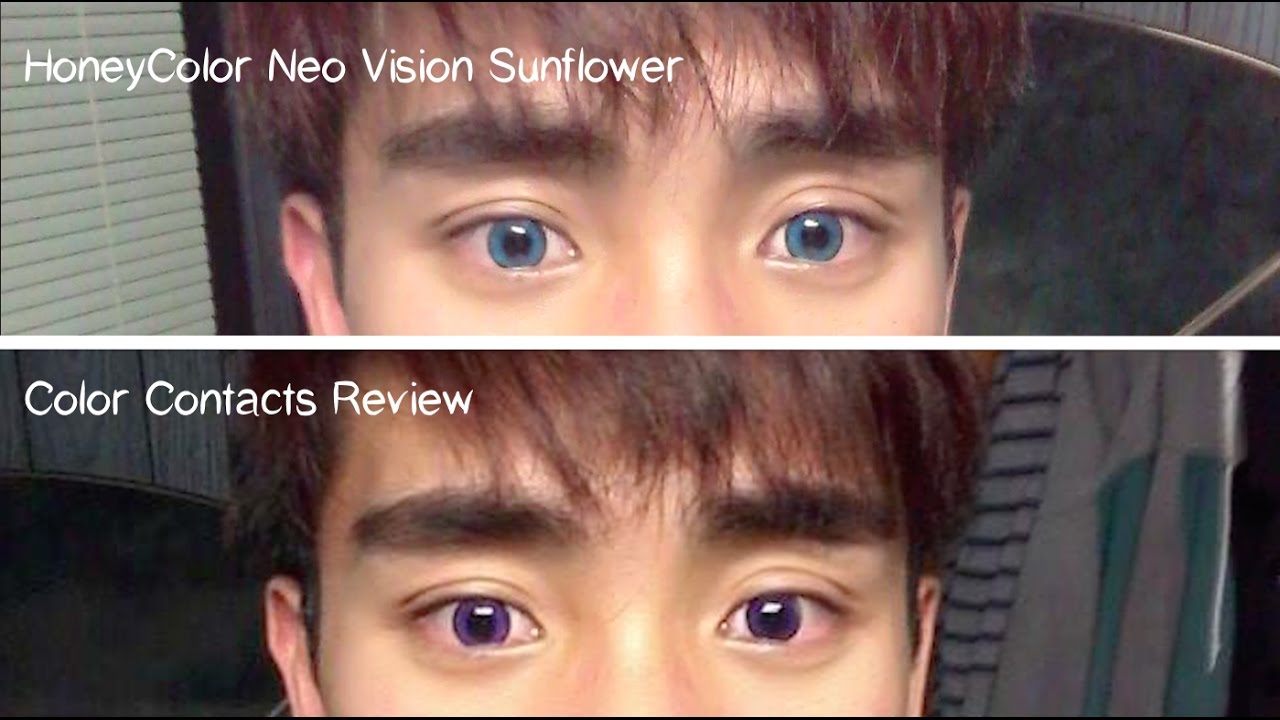 HoneyColor Neo Vision Sunflower Contacts Review - YouTube