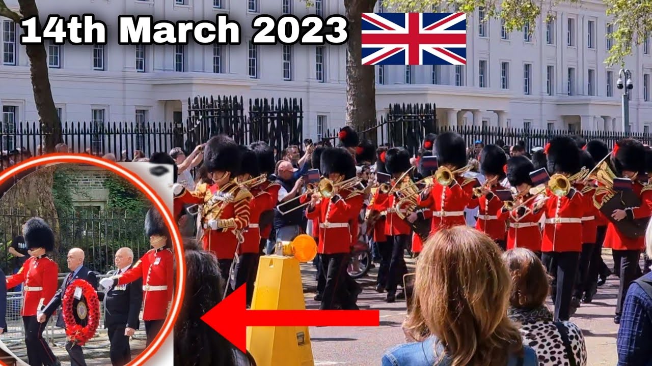 Band of the Coldstream Guards March to Horse Guard Parade 14th May 2023 - YouTube
