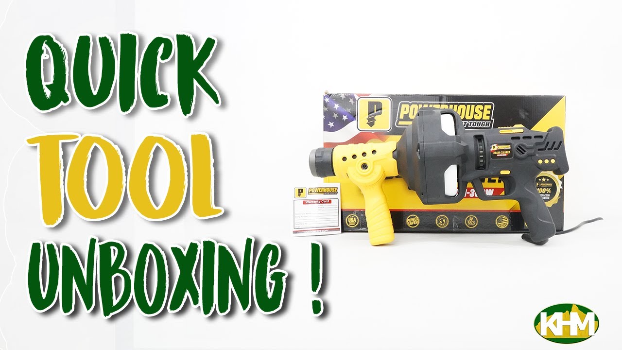 Quick Unboxing Powerhouse PH-DCM-300W Drain Cleaner Sink Auger Cleaning ...