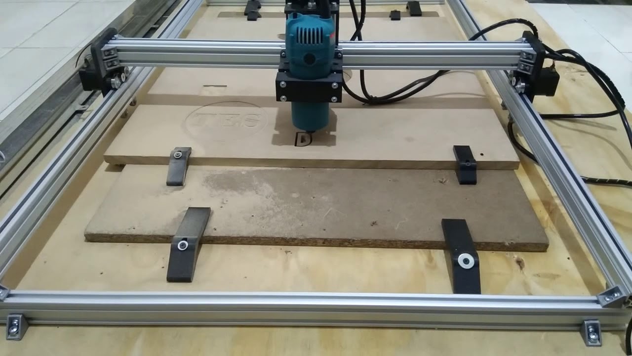 CNC Router 100x60 Tuner 530W Cutting MDF hub WA 085646399200 - YouTube