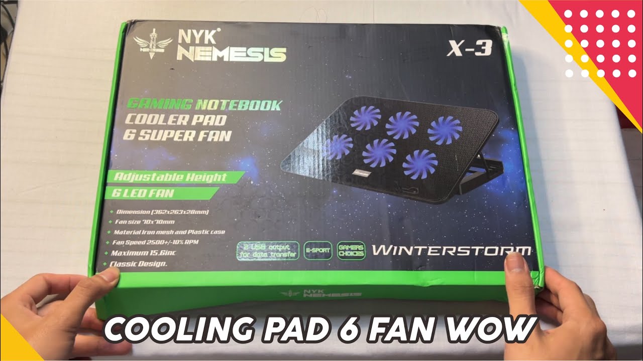 UNBOXING COOLING PAD GAMING NYK WINTERSTROM X 3 Kipas Pendingin UNBOXING COOLING PAD GAMING NYK WINTERSTROM X 3 Kipas Pendingin